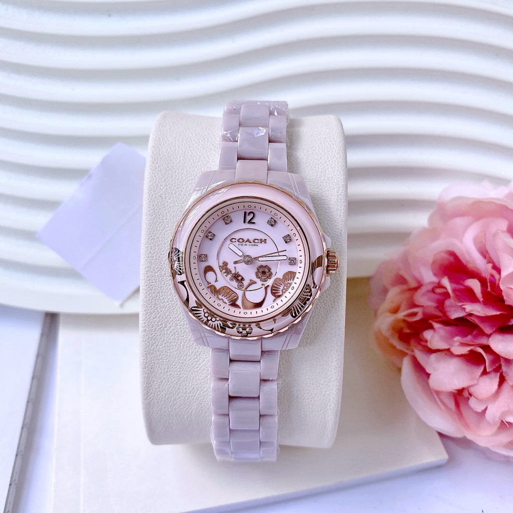 Đồng hồ nữ Coach 14503465 Preston Pink Women's Watch 32mm, Full box ...
