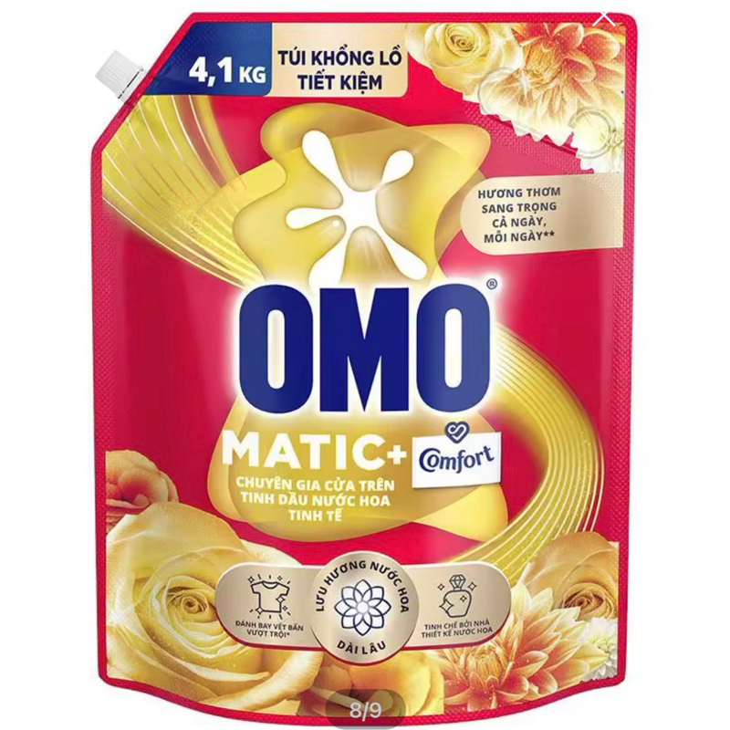 Nước Giặt OMO Hương Hoa Hồng Ecuador-Hương Tinh Dầu Nước Hoa Tinh Tế túi 4,1kg | Shopee Việt Nam