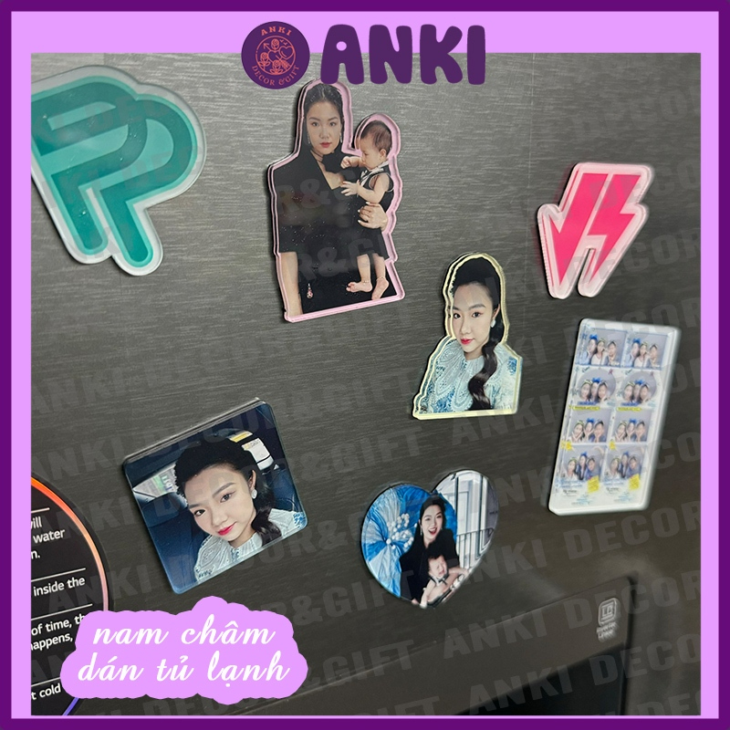 Sticker nam châm cắt viền in theo yêu cầu, sticker dùng dán tủ lạnh ...