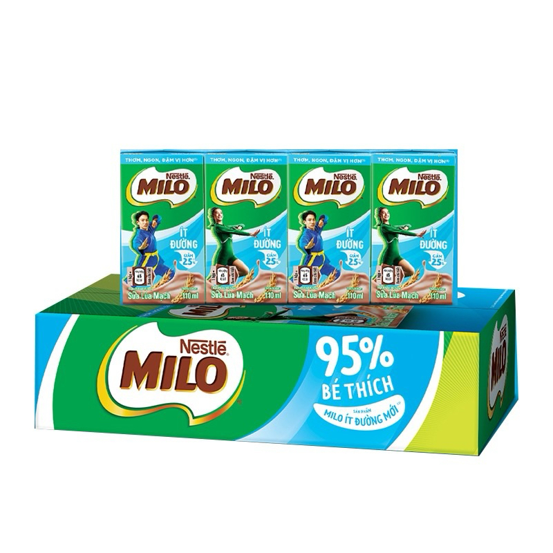 [Date 12/2024] Thùng 48 hộp thức uống lúa mạch uống liền Nestlé MILO ít ...