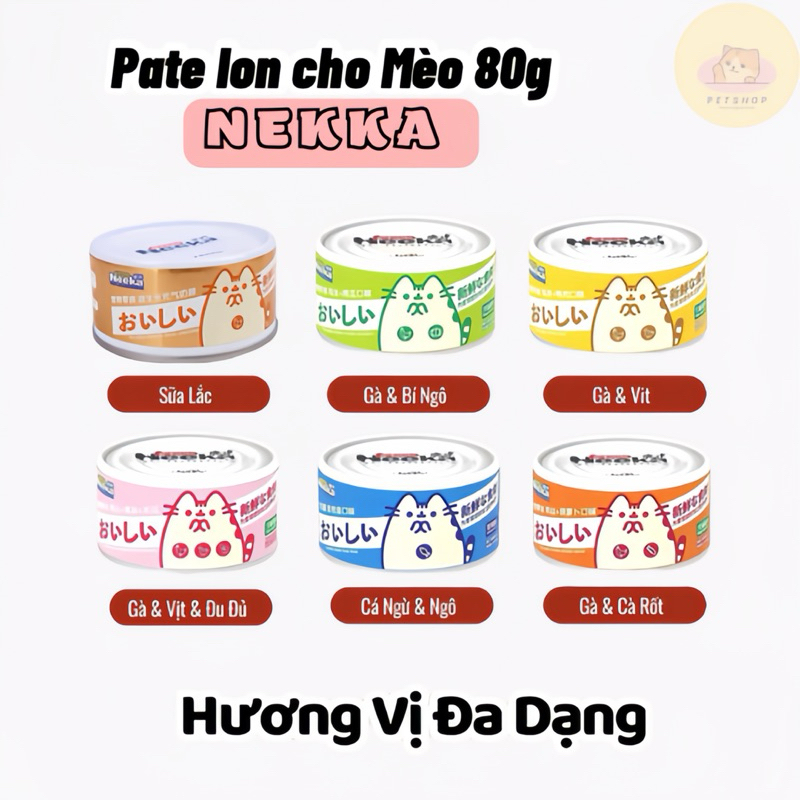 Pate Nekka lon 80g cho Mèo - Đa dạng hương vị | Shopee Việt Nam
