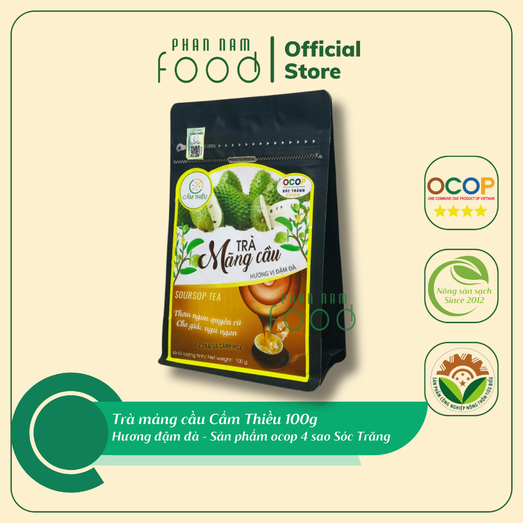 Trà Mãng Cầu Cẩm Thiều hương đậm đà 100g - Đặc sản Sóc Trăng - ocop 4 sao | Phan Nam Food ...
