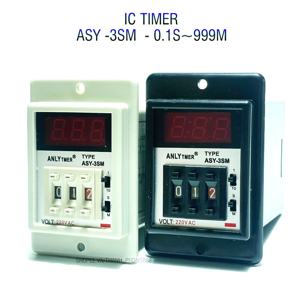 Timer Hẹn Giờ ASY-3SM / 220V 0,1s-999m (ANLY) Kèm Đế | Shopee Việt Nam