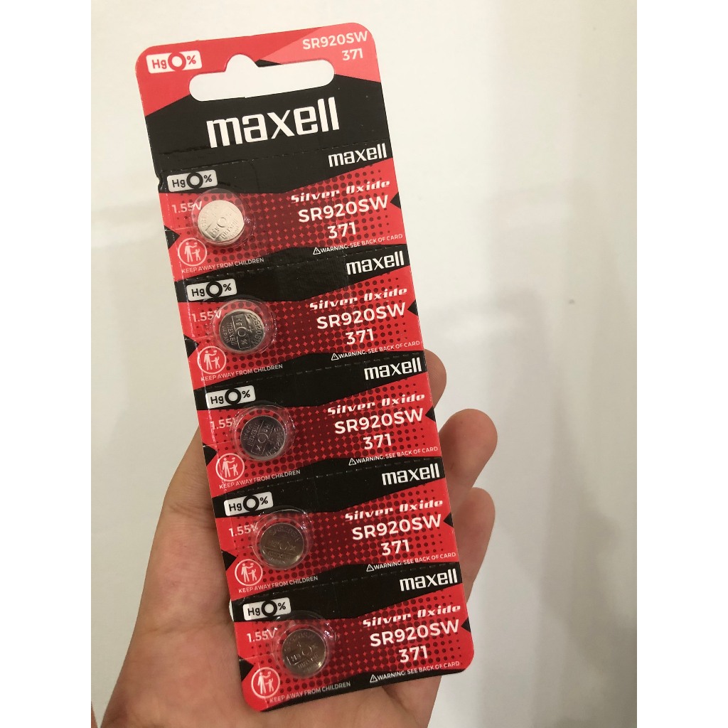 Vỉ 5 Viên Pin Maxell SR920SW AG6 G6 LR920 371 SR920 171 Nhật Bản ...