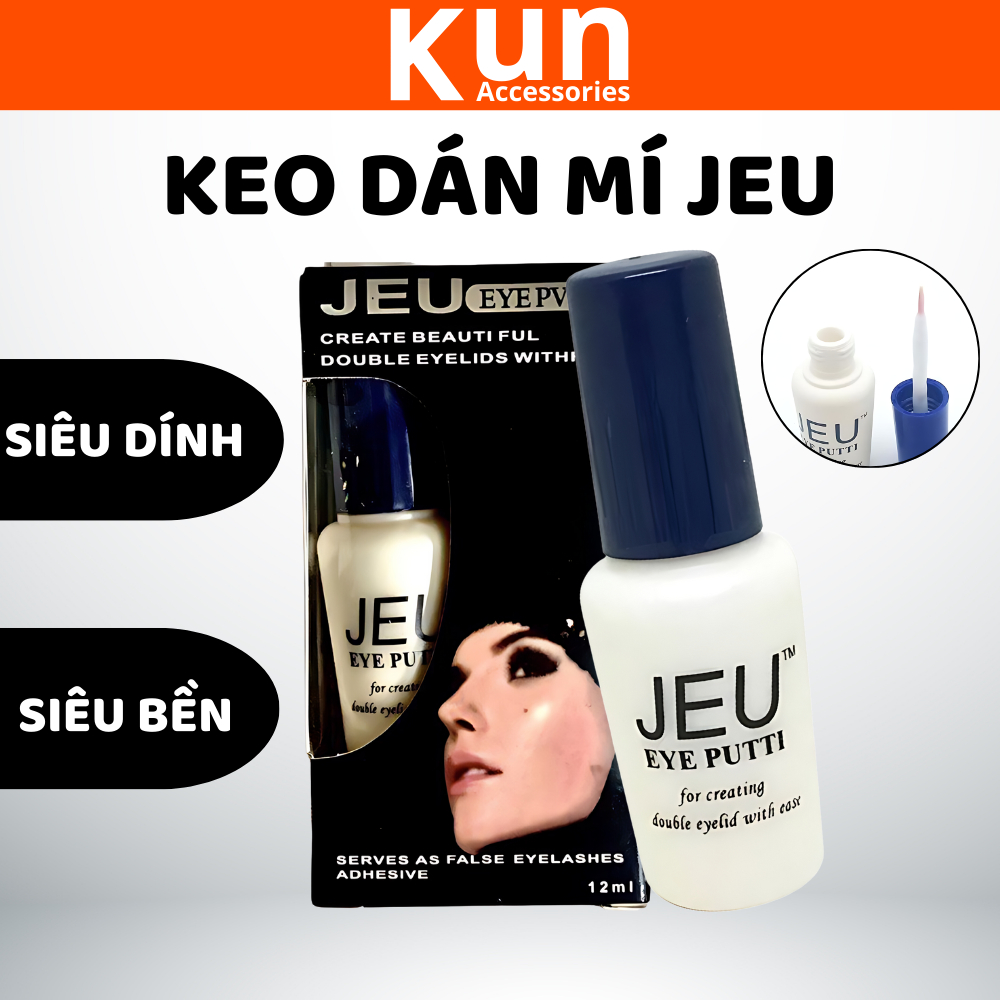 Keo dán mi JEU siêu dính chính hãng màu trong suốt không lộ chuyên dùng cho tất cả các loại lông ...