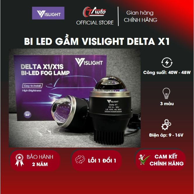 Bi led gầm 3 màu Vislight Delta X1 cho ô tô đủ chế độ pha/ cos, bảo ...