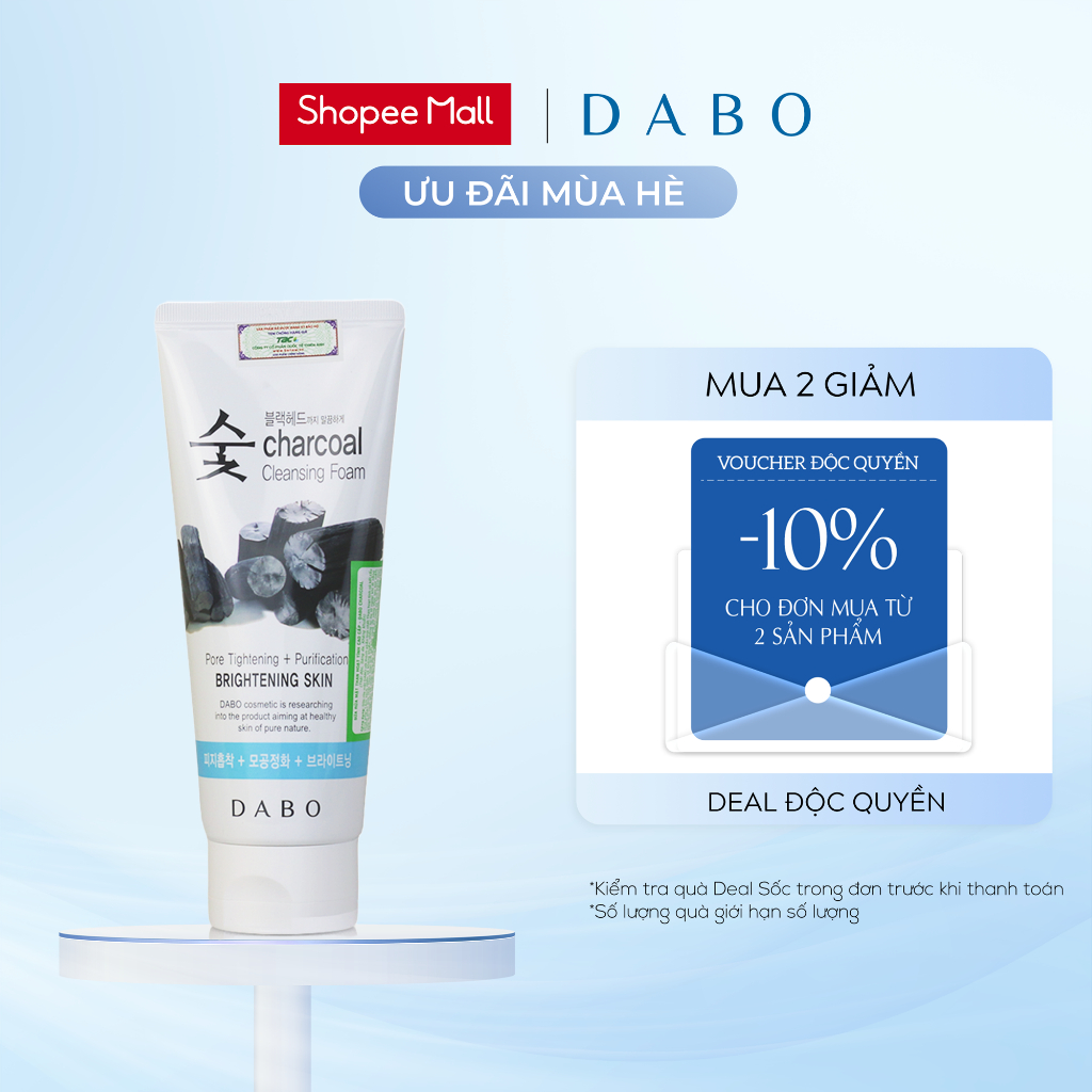 Sữa Rửa Mặt Cao Cấp Than Hoạt Tính DABO Charcoal Cleansing Foam 150ml ...