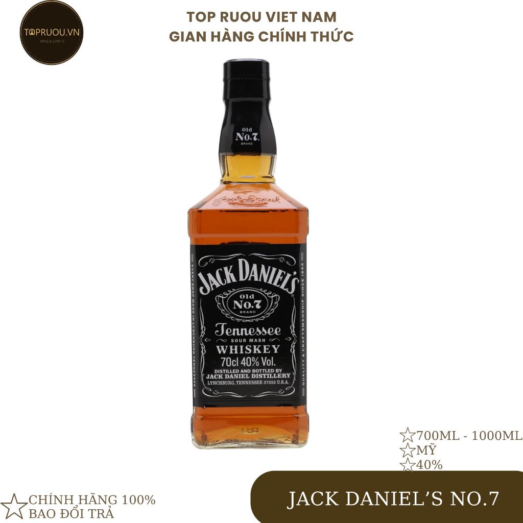 [Chính hãng] Jack Daniel's No 7 700ml - 1000ml [Hàng Thật] | Shopee Việt Nam