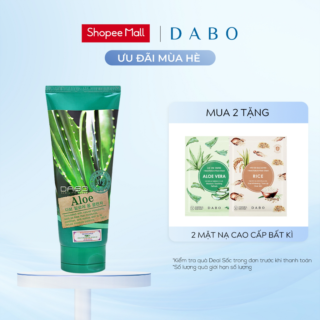 DABO Sữa rửa mặt lô hội cấp ẩm - DABO Aloe Foam Cleanser 180ml Skincare ...