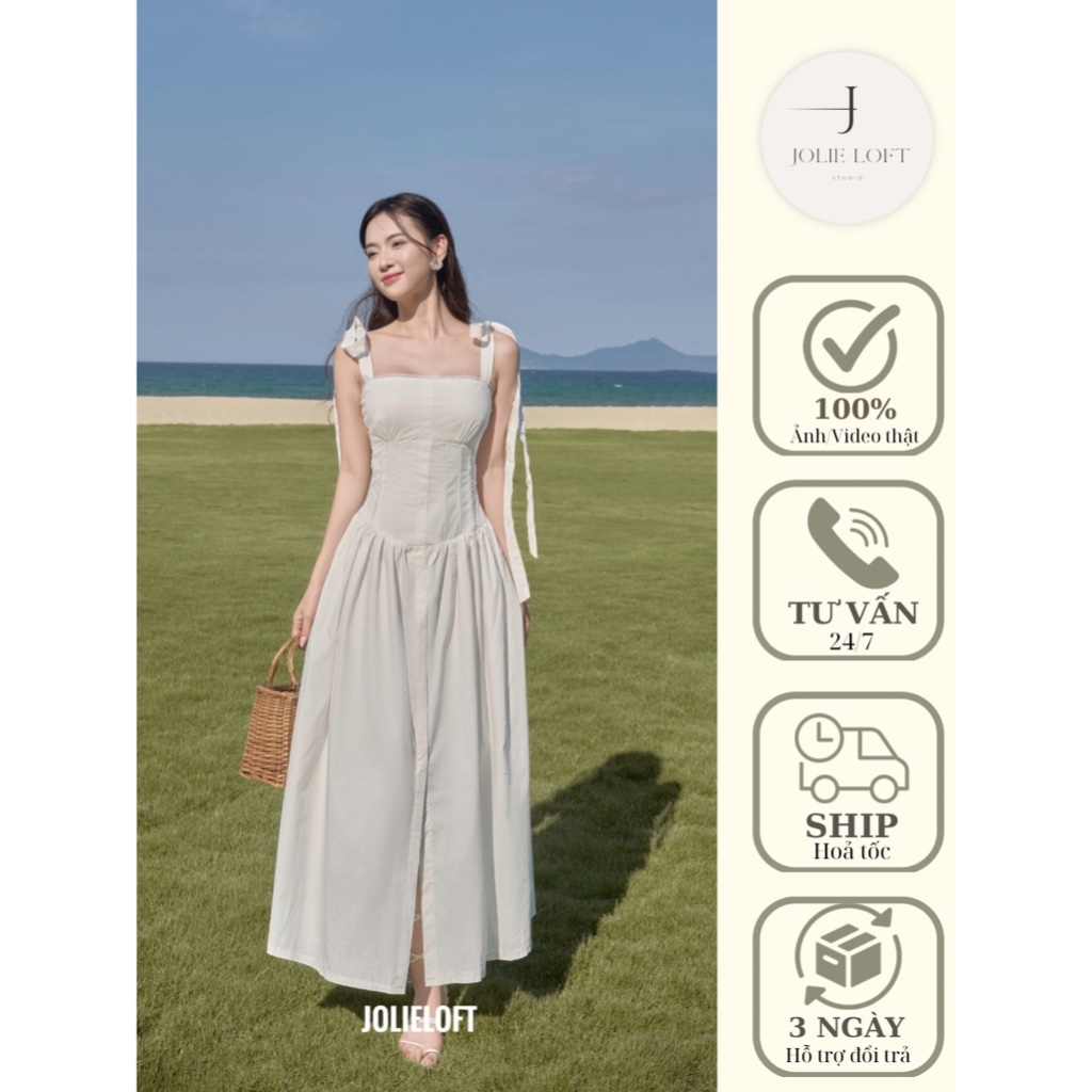 Váy nữ dự tiệc du lịch thiết kế Pesty Dress JOLIE LOFT, đầm dáng dài ...