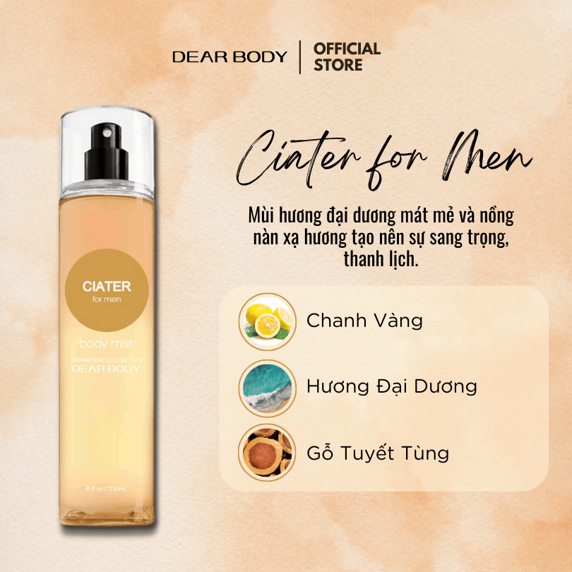 Xịt Thơm Toàn Thân Cho Nam DEAR BODY Fine Fragrance Body Mist For Men ...