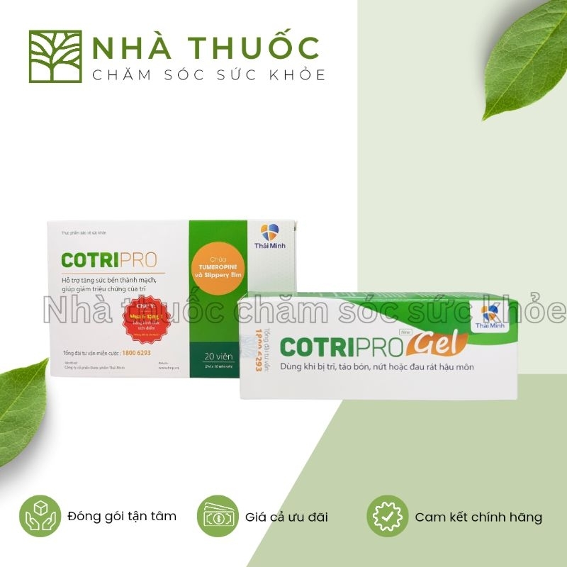 [Chính Hãng] Viên uống Cotripro hộp 20 viên và Tuýp bôi Cotripro Gel ...