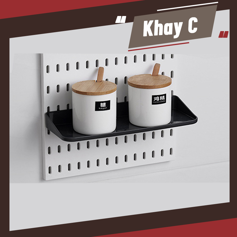 Phụ kiện Pegboard gồm khay, giá đỡ, móc treo, chân đứng để bàn, thích hợp cho bảng dày 5mm, đầy ...
