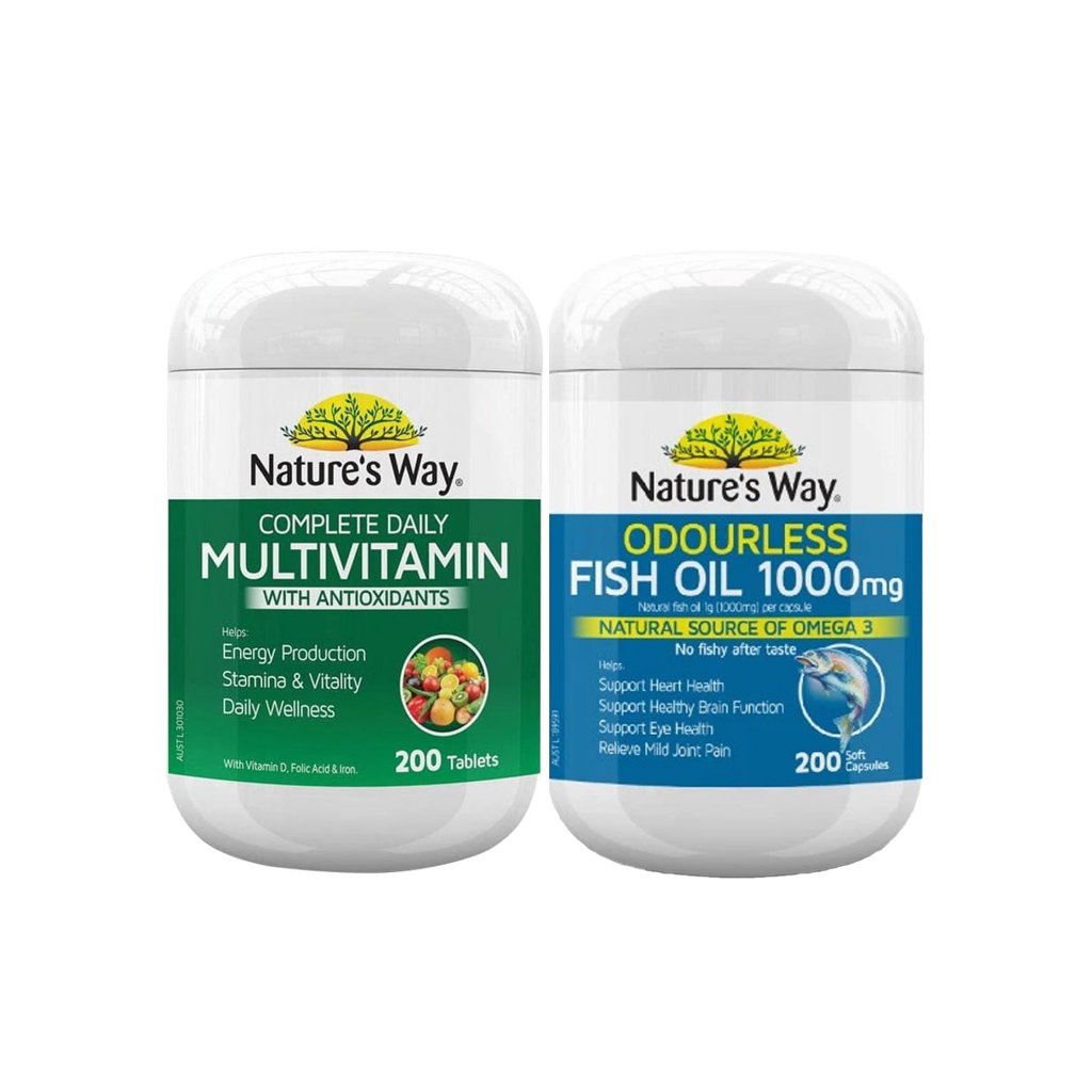 Combo Nature's Way Fish Oil 1000Mg Và Vitamin Tổng Hợp Complete Daily ...