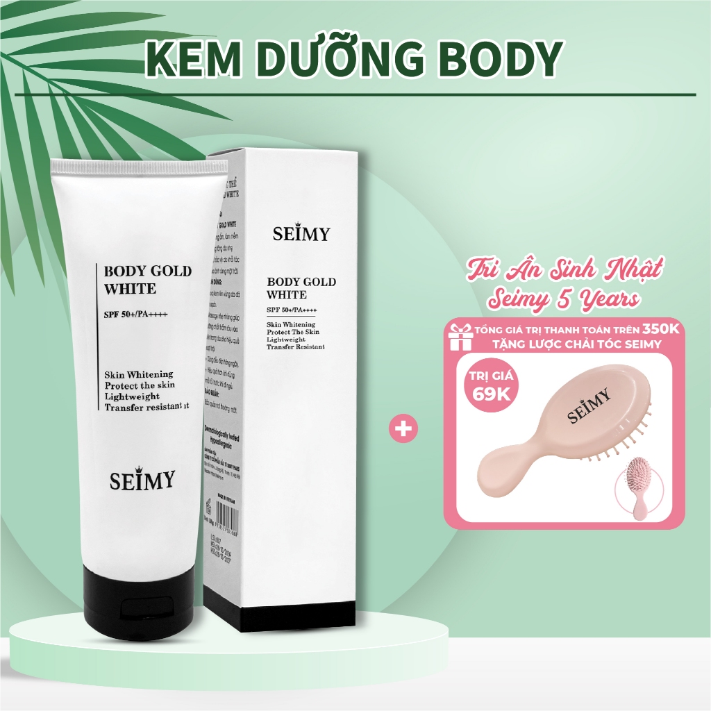 Kem Body Dưỡng trắng da chống nắng Seimy - Body Gold White căng bóng ...