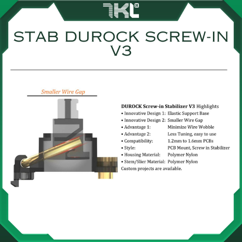 Bộ Stab Durock Screw-in V3 2024 | Durock | Stabilizer | PCB 1.2-1.6 ...