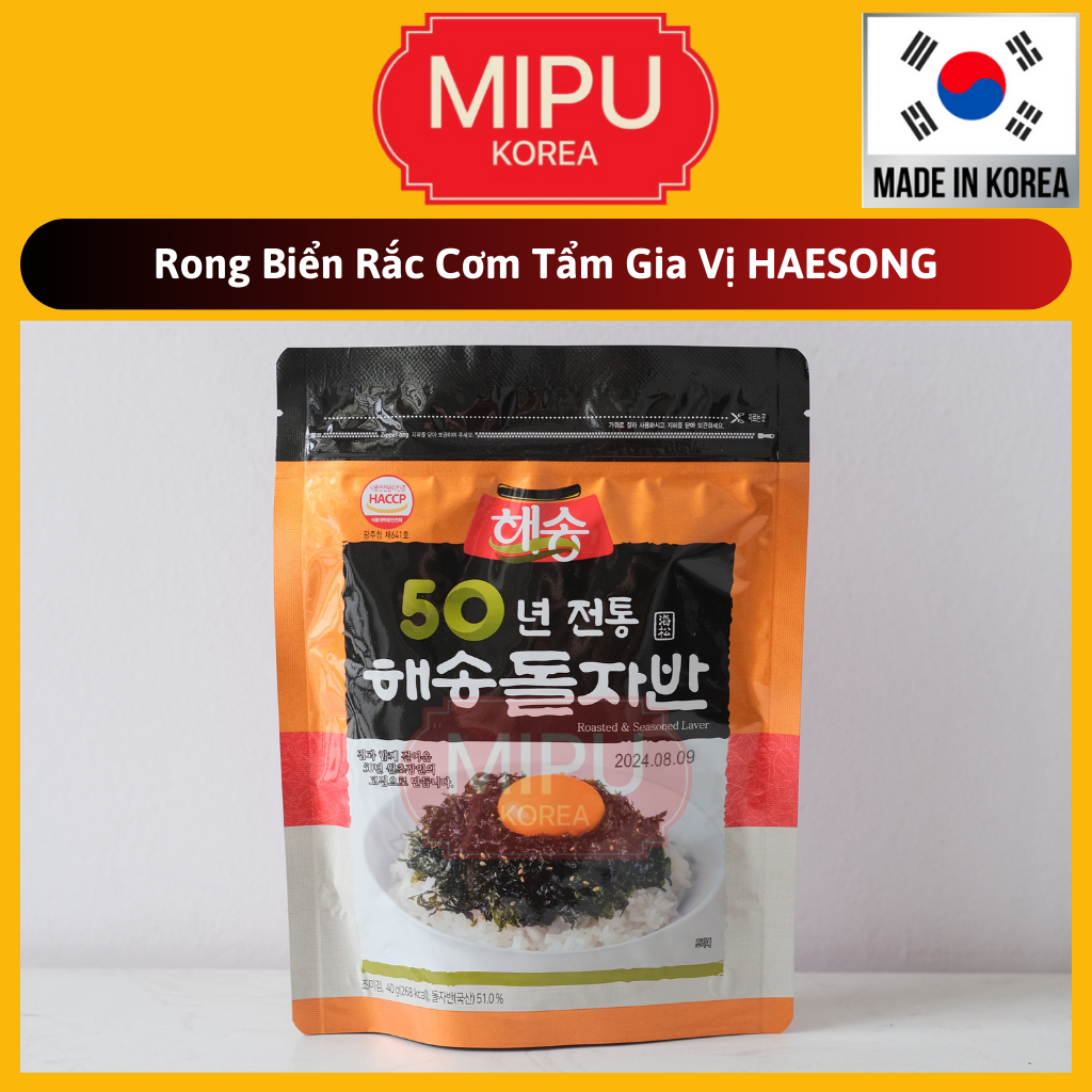 ( Date 3/2025 ) Rong Biển Rắc Cơm Tẩm Gia Vị Hàn Quốc HAESONG Bịch 40G ...