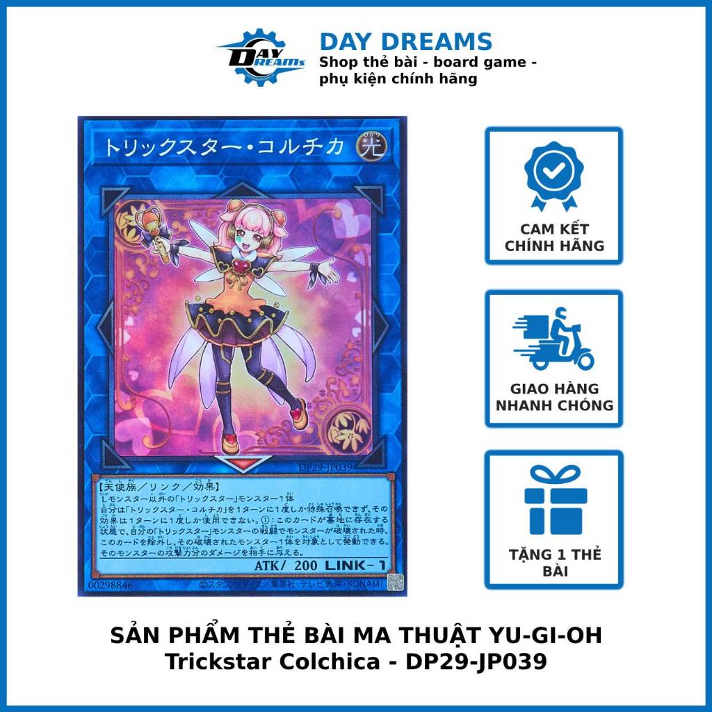 Thẻ Bài Yugioh Phiên Bản OCG-Ngôn Ngữ Tiếng Nhật: Trickstar Colchica - DP29-JP039 - Super rare ...