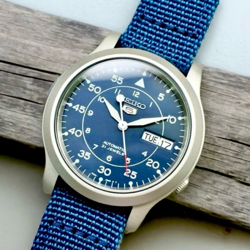ĐỒNG HỒ NAM CHÍNH HÃNG Seiko 5 SNK807K2 Automatic Thuỷ Quân Blue Dial ...