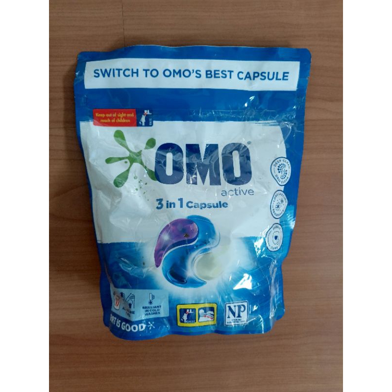 [tách lẻ] Viên giặt xả 3in1 OMO active _ 3 in 1 Capsule (dùng được cho ...