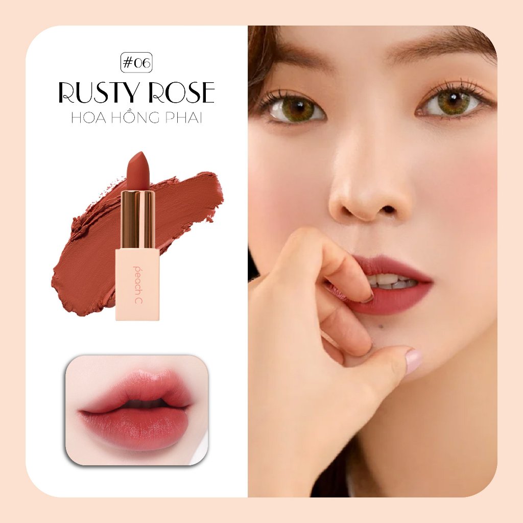 Son thỏi PEACH C Easy Matte - Siêu Mịn Lên Màu Chuẩn - Siêu Sang | Shopee Việt Nam