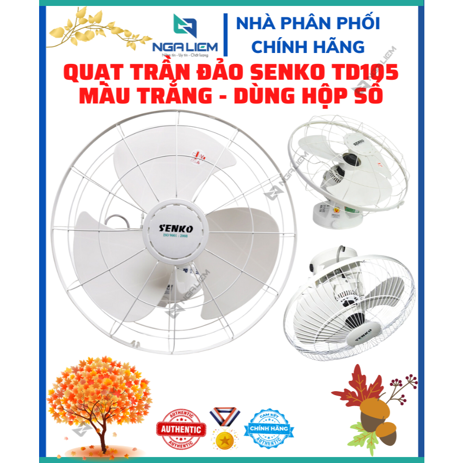 Quạt Trần Đảo Senko TD105 Màu Trắng - Dùng Hộp Số [Hàng Chính Hãng ...