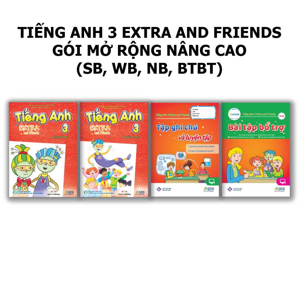 Sách - Dtpbooks - Tiếng Anh 3 Extra and Friends - Gói mở rộng nâng cao (SB, WB, NB, BTBT ...