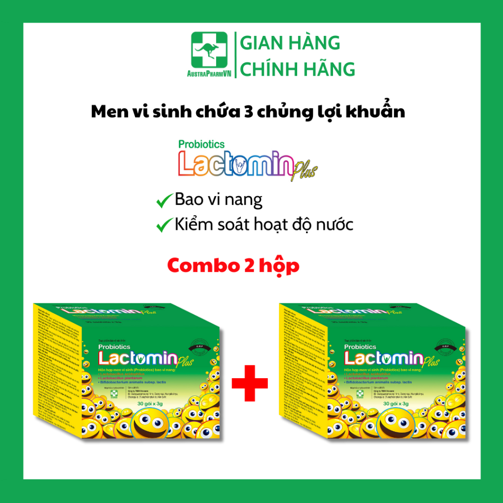 Combo 2 Hộp Lactomin Plus - Giảm Rối Loạn Tiêu Hóa, Tiêu Chảy, Táo Bón ...