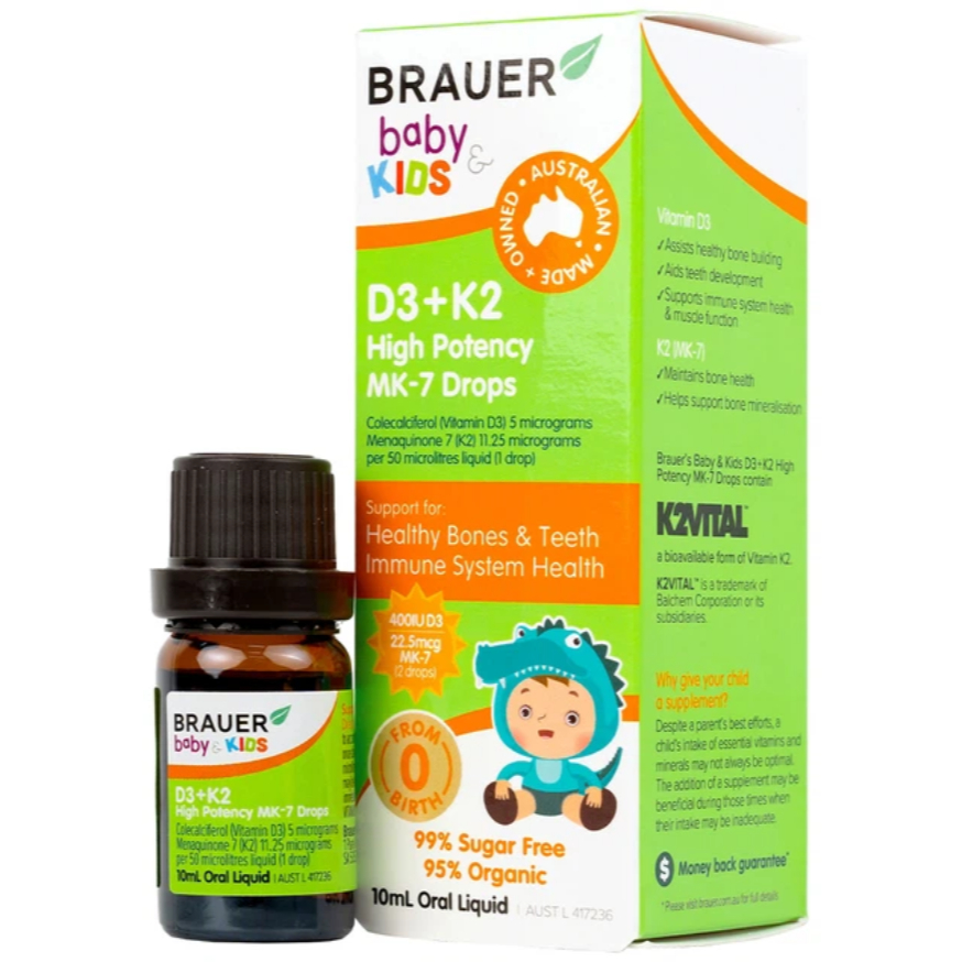 Siro Brauer Baby Kids D3+k2 High Potency MK-7 Drops 10ml bổ sung ...