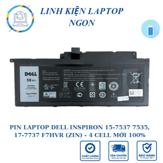 PIN DELL INSPIRON 15 7535 7537 17 7737 F7HVR 062VNH G4YJM T2T3J ZIN MỚI ...