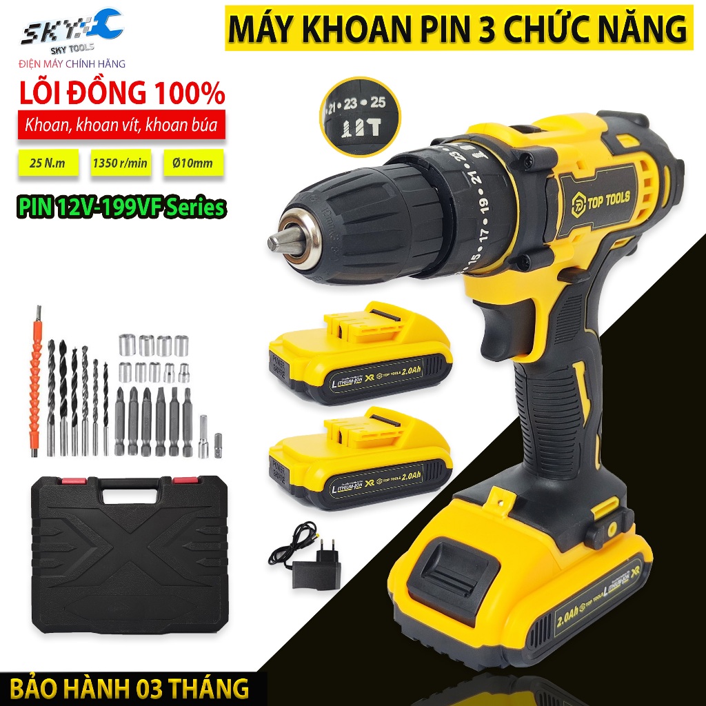 [Chính hãng] Máy Khoan Pin MODEL TP-1015 lực siết 25nm 2 pin 5cell. Có ...