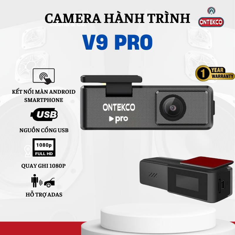 Cam Hành Trình Ontekco V9Pro Kết nối màn hình android xem qua điện thoại Hiển thị tốc độ Bh 12 ...