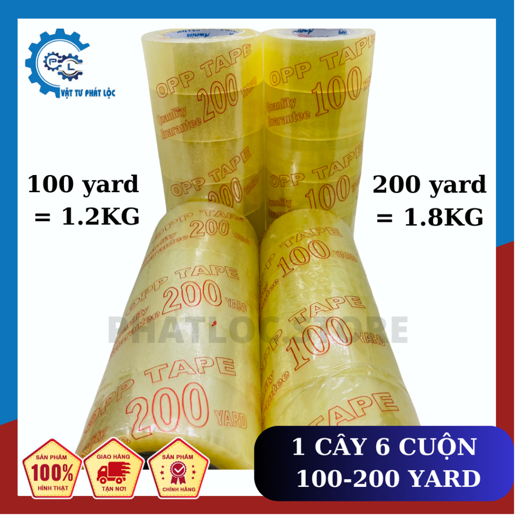 Băng keo đóng hàng siêu dính 1.2kg 100yard 6 cuộn/cây, 1.8kg 200yard | Shopee Việt Nam
