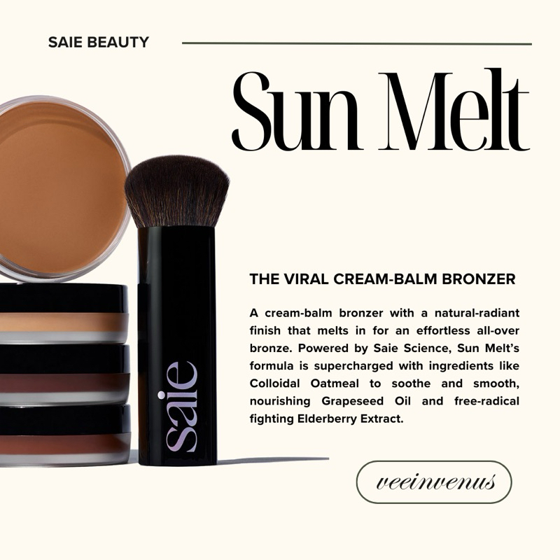 veeinvenus | Tạo khối dạng kem Saie Sun Melt Natural Cream Bronzer ...