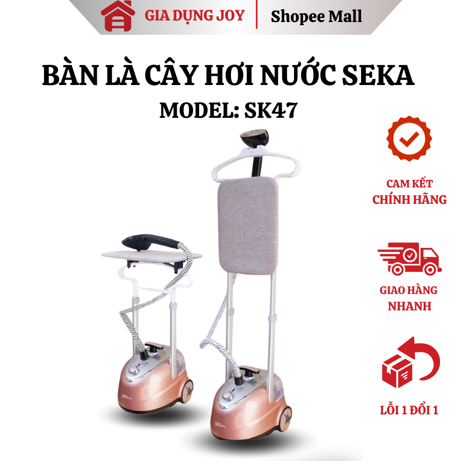 Bàn là cây hơi nước SEKA SK47, công suất lớn 2000W, dung tích 2 lít, ủi ...