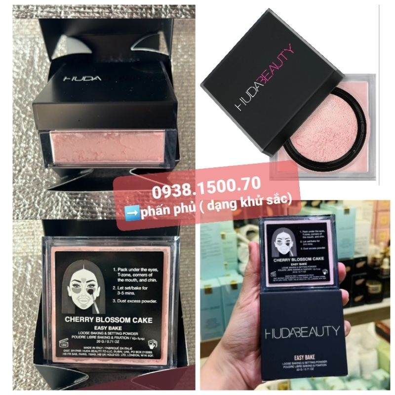 PHẤN PHỦ BỘT SIÊU MỊN CHỈNH SẮC TỐ DA HUDA BEAUTY Easy Bake Setting ...