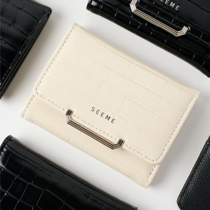 Ví đựng tiền mini da cá sấu SEEME Follie Wallet dáng ngắn | Shopee Việt Nam