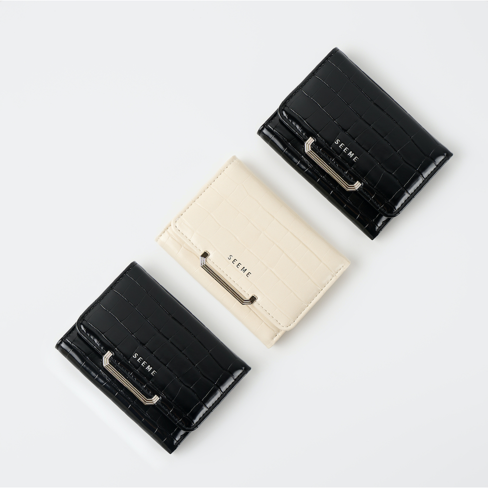 Ví đựng tiền mini da cá sấu SEEME Follie Wallet dáng ngắn | Shopee Việt Nam