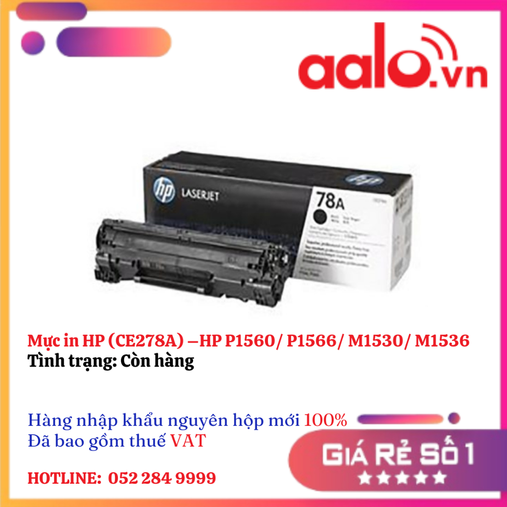 Hộp mực in HP 78A (CE278A) – Cho máy HP P1560/ P1566/ M1530/ M1536 ...