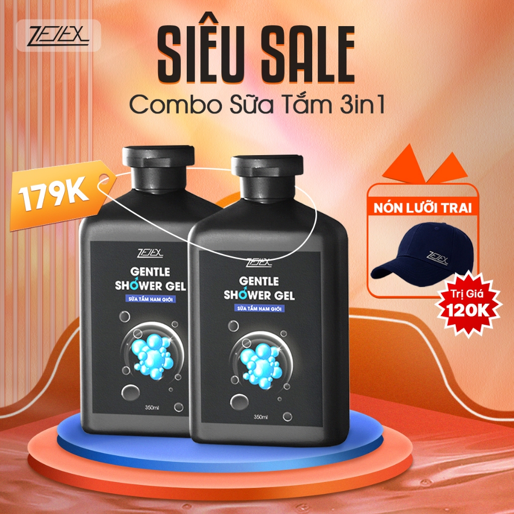 Combo 2 Chai Sữa Tắm Gội Hương Nước Hoa Quyến Rũ 3 in 1 ZFLEX - 350ml | Shopee Việt Nam