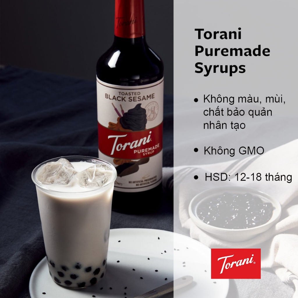 Torani Puremade Black Sesame Syrup – Siro Mè Đen Rang Torani Puremade ...