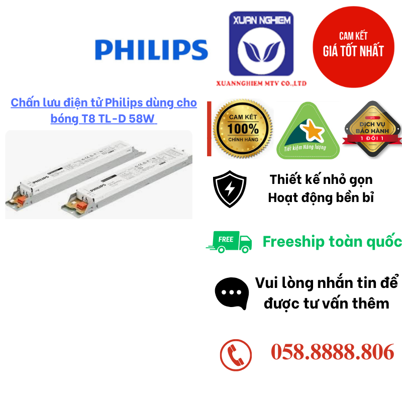 Chấn lưu điện tử Philips dùng cho bóng T8 HF-S 158 và HF-S 258 | Shopee Việt Nam