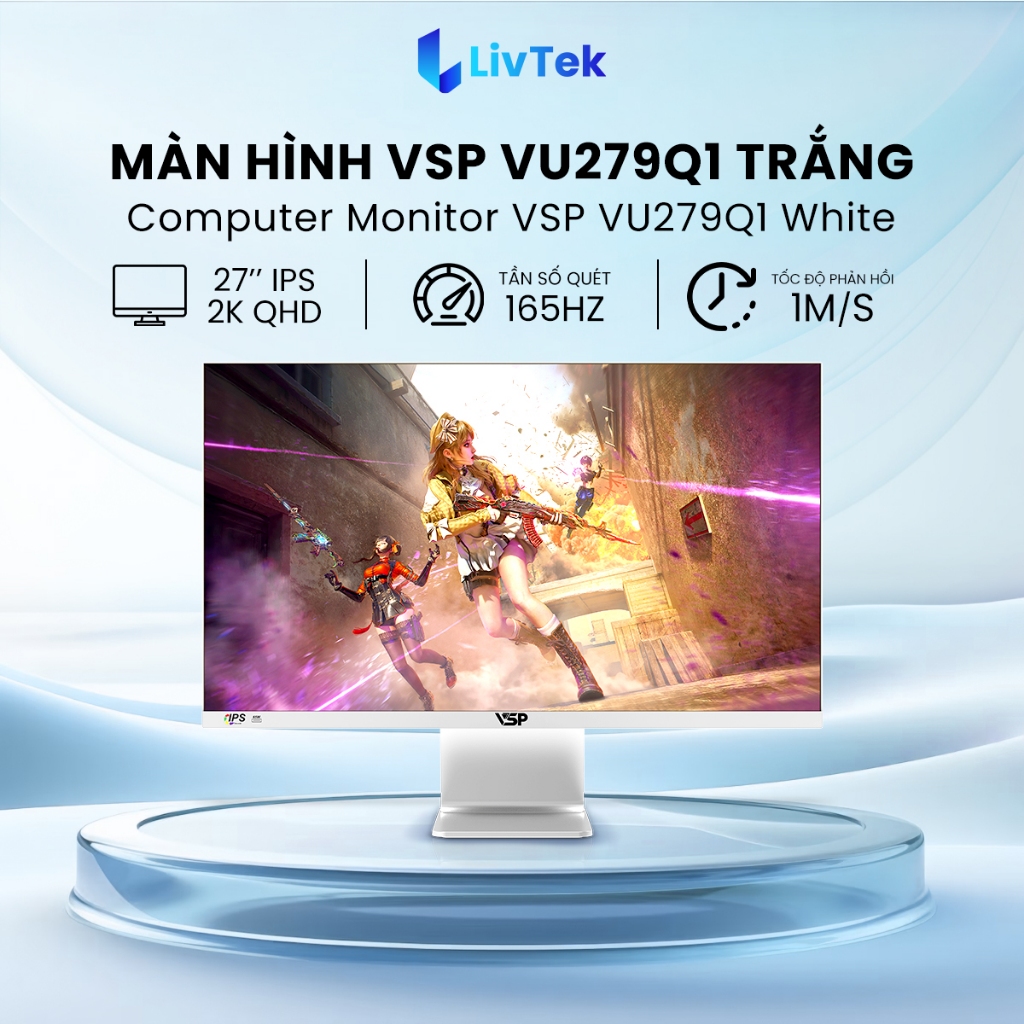 MÀN HÌNH VSP ULTRAWIDE 27INCH - TẤM NỀN IPS 2K QHD - TẦN SỐ QUÉT 165HZ - PHẢN HỒI 1MS - VU279Q1 ...
