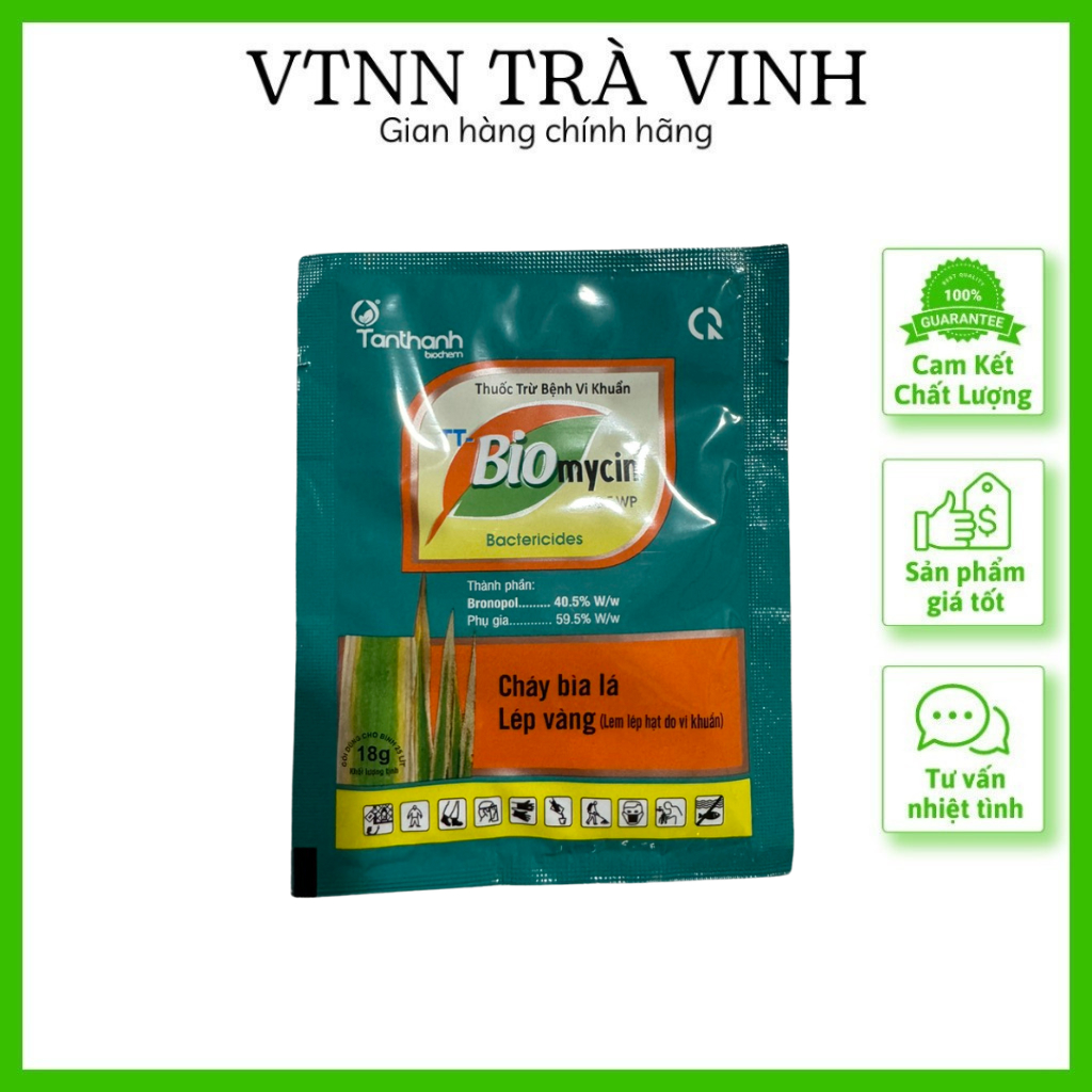 Thuốc Trừ Bệnh Vi Khuẩn Lúa BIOMYCIN 40.5WP - VTNN TRÀ VINH | Shopee Việt Nam