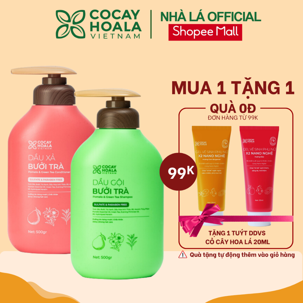 Special Deal - Dầu Gội Bưởi Trà COCAYHOALA, Dưỡng Tóc Chắc Khỏe, Mềm ...