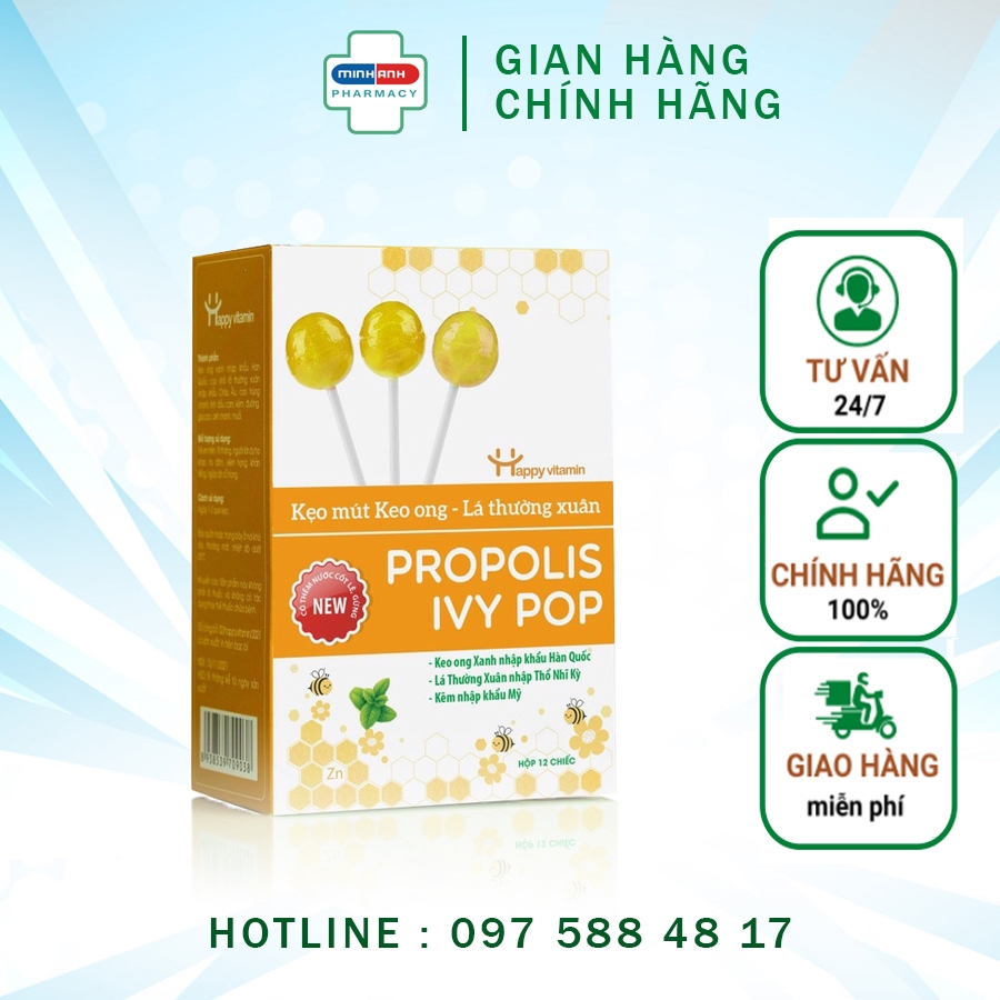 Kẹo mút keo ong lá thường xuân (hộp) | Shopee Việt Nam