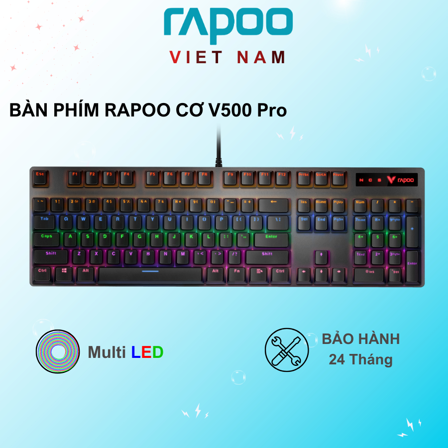 Bàn phím cơ Rapoo V500 Pro Black ( Multiled ) | Shopee Việt Nam