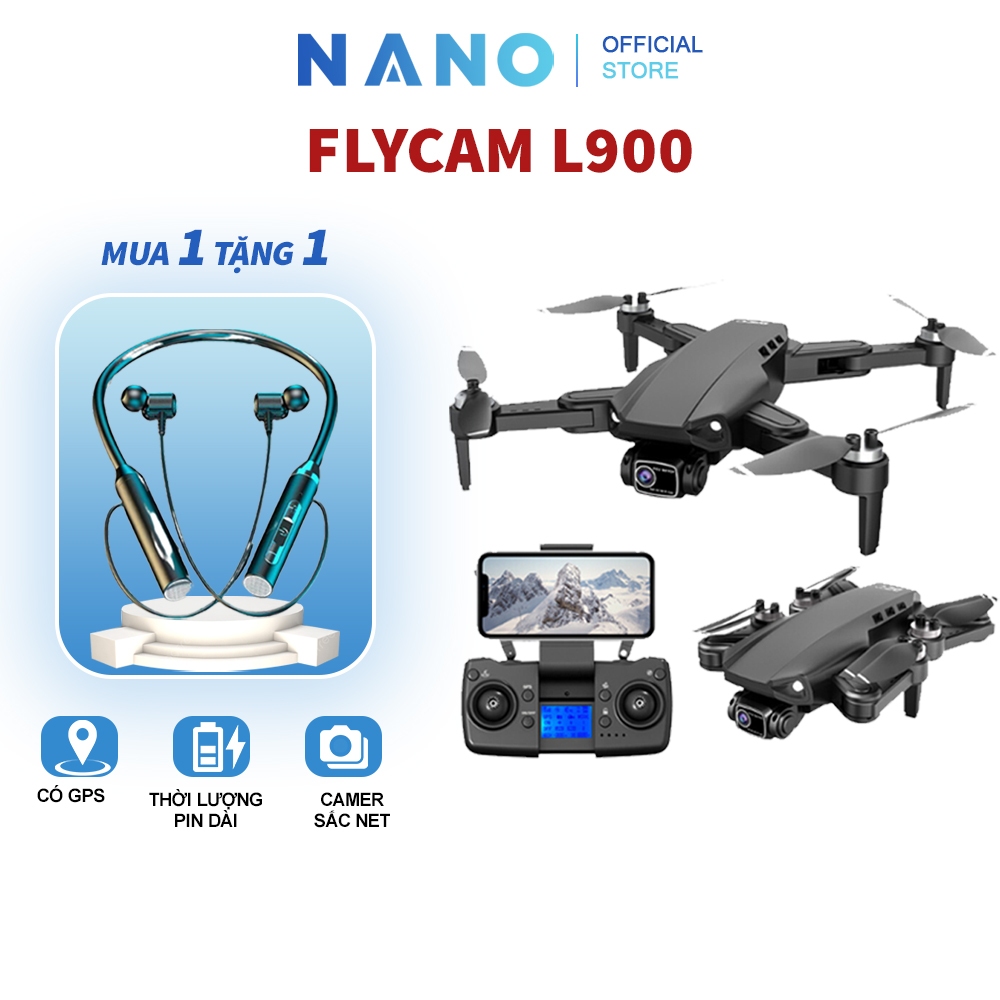 Flycam máy bay điều khiển từ xa L900 PLUS, flycam mini với GPS theo dõi ...