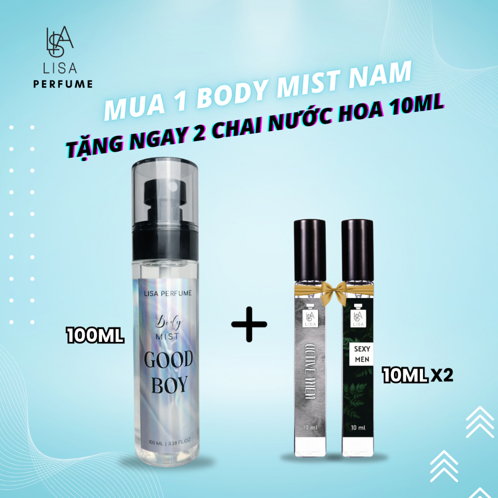 body mist nam/ nữ + tặng nước hoa 10ml giá rẻ, công bố y tế an toàn ...