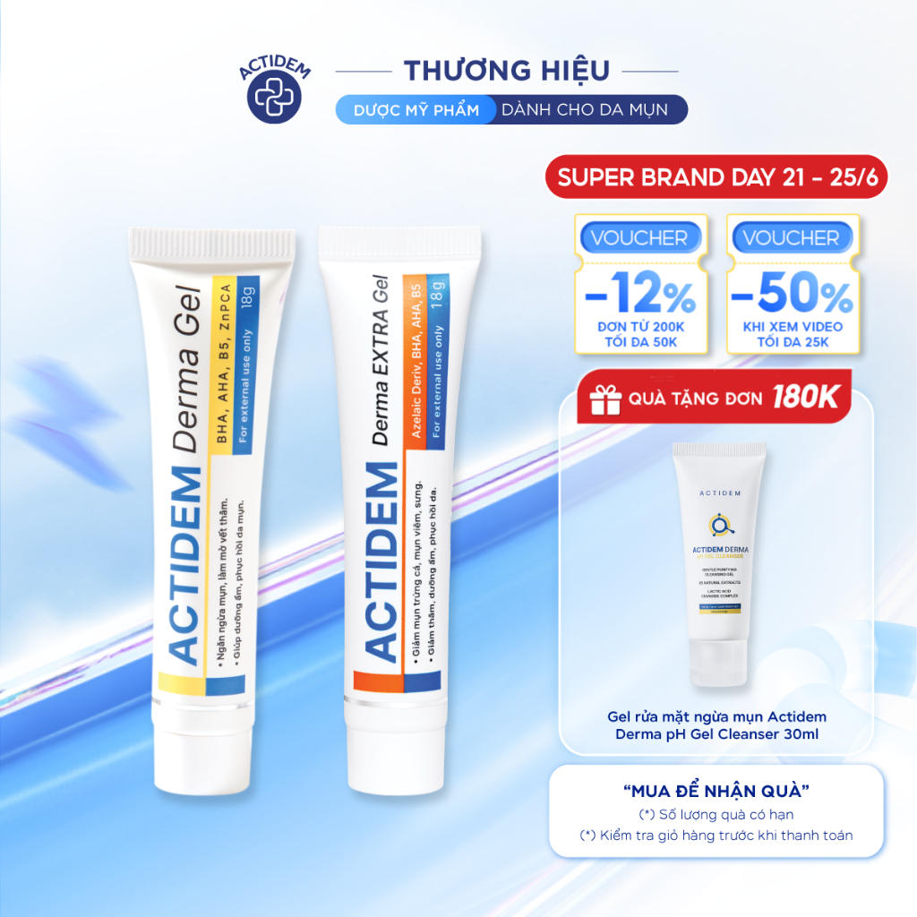 Gel giảm mụn Actidem Derma Gel 18gr | Shopee Việt Nam